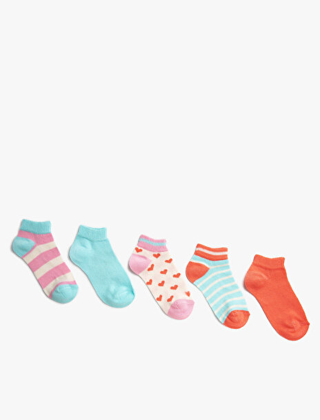 Koton Kız Çocuk Kız Çocuk Desenli Çorap Seti Çizgili