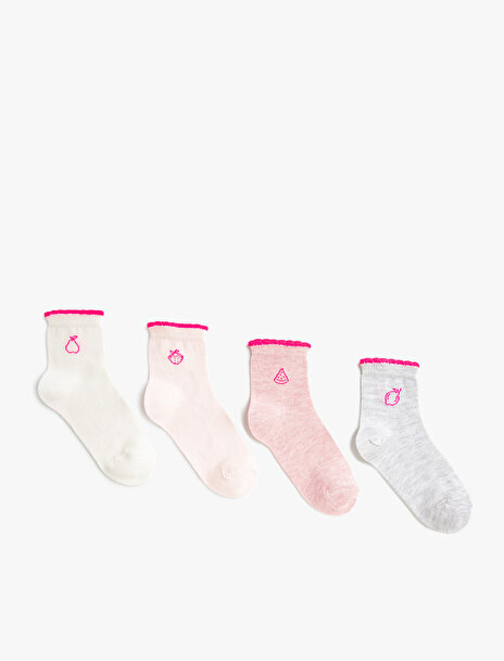 Koton Kız Çocuk Kız Çocuk Desenli Çorap Seti Pamuklu