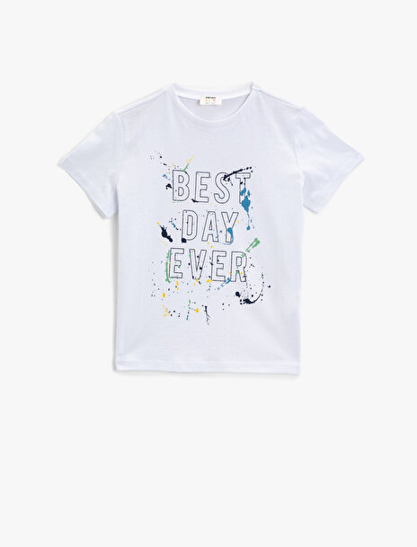 Koton Erkek Çocuk Baskılı Tişört Bisiklet Yaka Kısa Kollu Pamuklu Koton Erkek Çocuk Baskılı Tişört Bisiklet Yaka Kısa Kollu Pamuklu