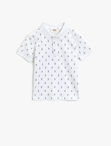 Koton Erkek Çocuk Polo Yaka Tişört Ananas Baskılı Kısa Kollu Pamuklu Koton Erkek Çocuk Polo Yaka Tişört Ananas Baskılı Kısa Kollu Pamuklu
