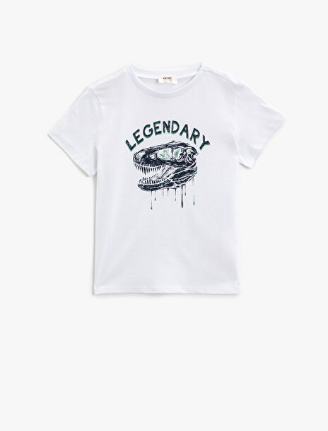 Koton Erkek Çocuk Baskılı Tişört Pamuklu Kısa Kollu Bisiklet Yaka Koton Erkek Çocuk Baskılı Tişört Pamuklu Kısa Kollu Bisiklet Yaka