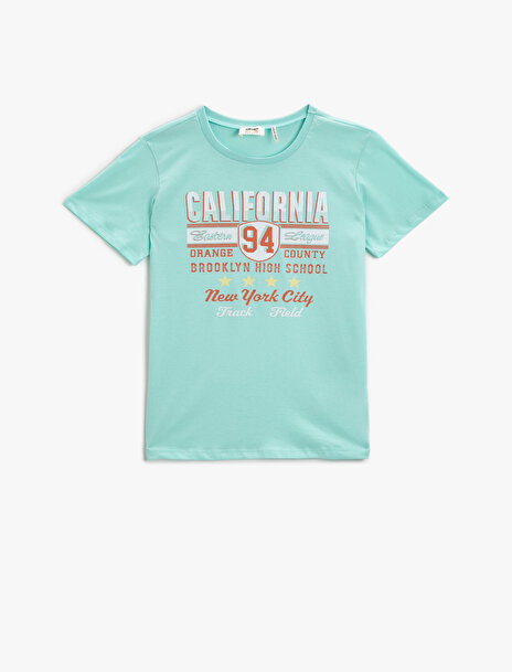 Koton Erkek Çocuk Baskılı Tişört Pamuklu