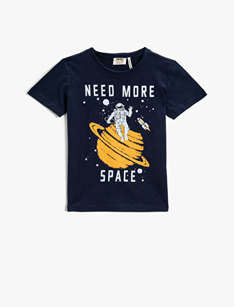 Koton Erkek Çocuk Gezegen Baskılı Tişört Pamuklu Koton Erkek Çocuk Gezegen Baskılı Tişört Pamuklu