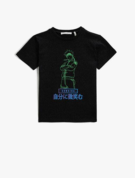 Koton Erkek Çocuk Neon Baskılı Tişört Kısa Kollu Bisiklet Yaka Koton Erkek Çocuk Neon Baskılı Tişört Kısa Kollu Bisiklet Yaka