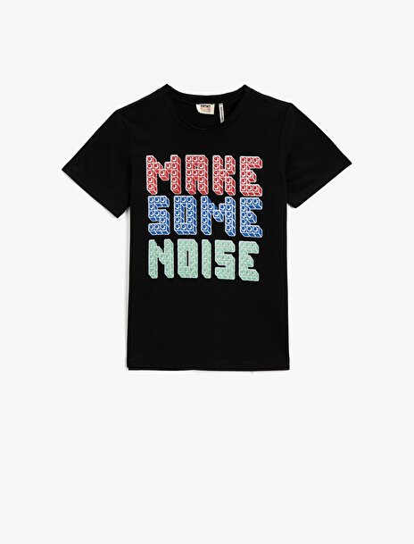 Koton Erkek Çocuk Kısa Kollu Tişört Sloganlı Pamuklu Koton Erkek Çocuk Kısa Kollu Tişört Sloganlı Pamuklu