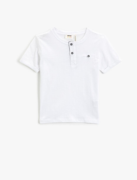 Koton Erkek Çocuk Baskılı Tişört Kısa Kollu Bisiklet Yaka Pamuklu Cepli
