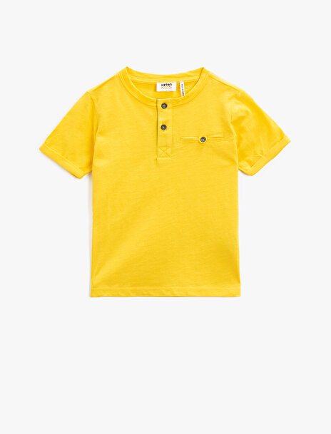 Koton Erkek Çocuk Baskılı Tişört Kısa Kollu Bisiklet Yaka Pamuklu Cepli