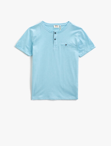 Koton Erkek Çocuk Baskılı Tişört Kısa Kollu Bisiklet Yaka Pamuklu Cepli
