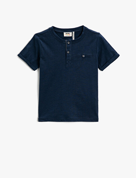Koton Erkek Çocuk Baskılı Tişört Kısa Kollu Bisiklet Yaka Pamuklu Cepli