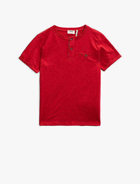 Koton Erkek Çocuk Baskılı Tişört Kısa Kollu Bisiklet Yaka Pamuklu Cepli