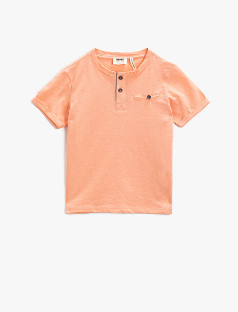 Koton Erkek Çocuk Baskılı Tişört Kısa Kollu Bisiklet Yaka Pamuklu Cepli