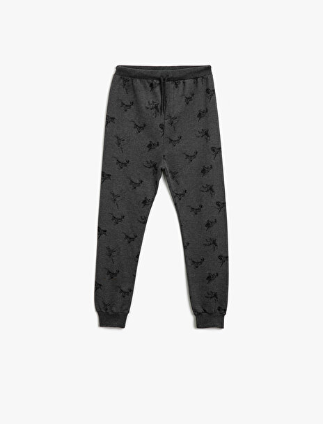 Koton Erkek Çocuk Pamuklu Batman Lisanslı Baskılı Beli Bağlamalı Eşofman Altı