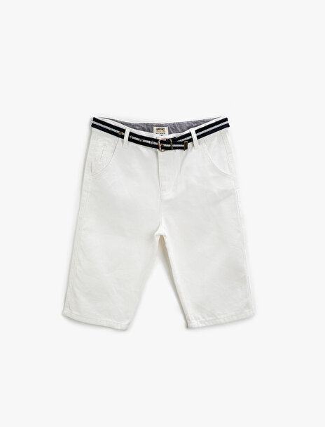 Koton Erkek Çocuk Kemerli Şort Pamuklu