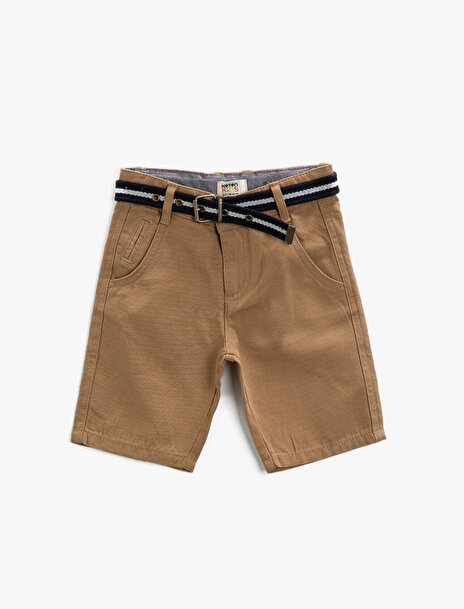 Koton Erkek Çocuk Kemerli Şort Pamuklu