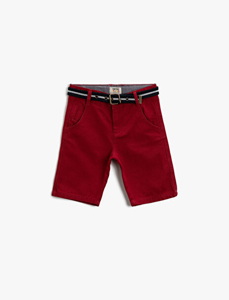 Koton Erkek Çocuk Kemerli Şort Pamuklu