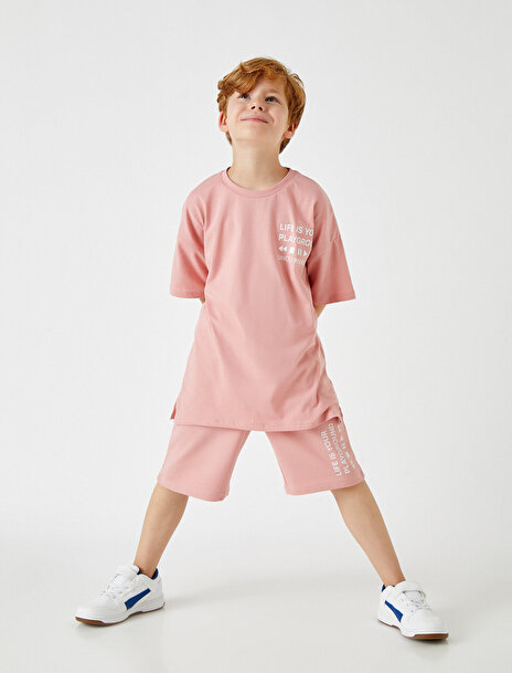 Koton Erkek Çocuk Organik Pamuklu Baskili Sort