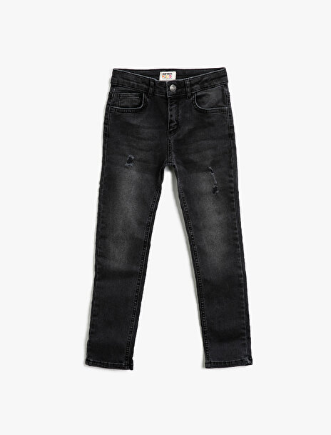 Koton Erkek Çocuk Yırtık Cepli Pamuklu Jean Pantolon