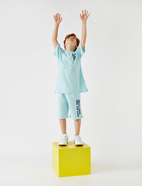 Koton Erkek Çocuk Organik Pamuklu Baskili Sort