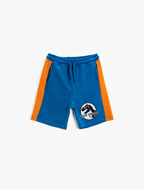 Koton Erkek Çocuk Baskılı Şort Renk Bloklu Pamuklu