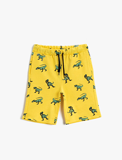Koton Erkek Çocuk Dinozor Şort Baskılı Pamuklu