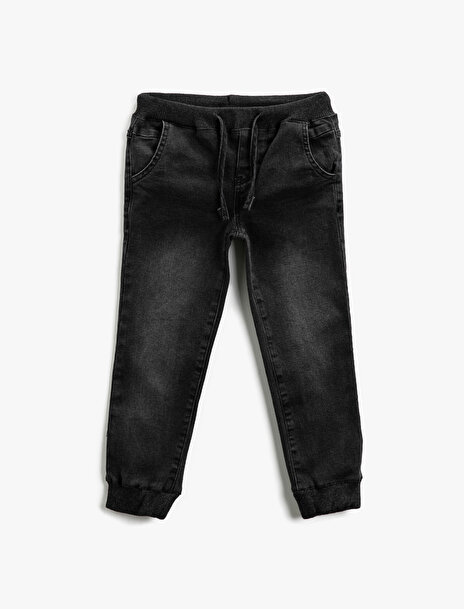 Koton Erkek Çocuk Belden Bağlamalı Jean Pantolon Comfort Strech Pamuklu Koton Erkek Çocuk Belden Bağlamalı Jean Pantolon Comfort Strech Pamuklu