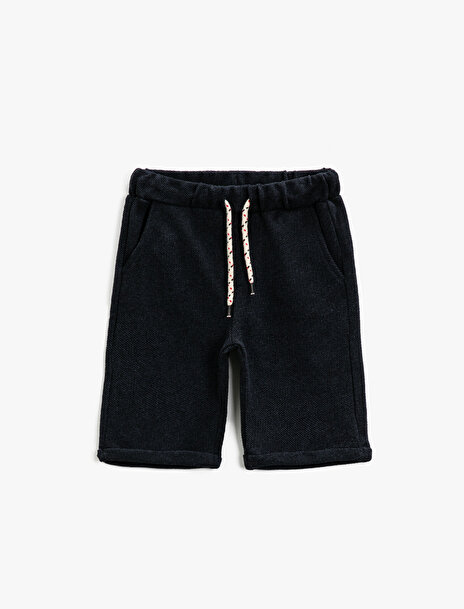 Koton Erkek Çocuk Belden Bağlamalı Şort Cepli Pamuklu