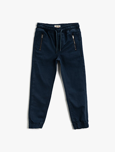 Koton Erkek Çocuk Fermuar Detaylı Jogger Pantolon Pamuklu Koton Erkek Çocuk Fermuar Detaylı Jogger Pantolon Pamuklu