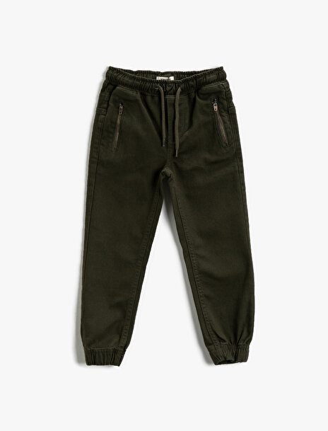 Koton Erkek Çocuk Fermuar Detaylı Jogger Pantolon Pamuklu Koton Erkek Çocuk Fermuar Detaylı Jogger Pantolon Pamuklu