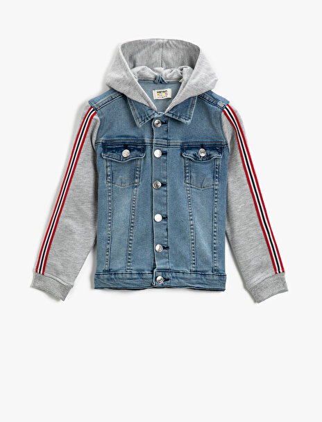 Koton Erkek Çocuk Kapşonlu Kot Ceket Pamuklu Koton Erkek Çocuk Kapşonlu Kot Ceket Pamuklu