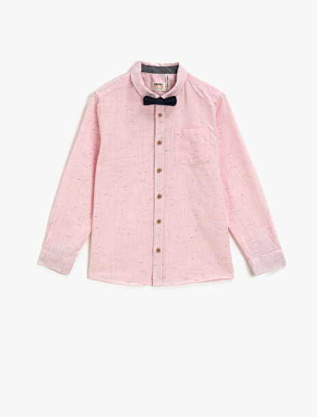 Koton Erkek Çocuk Pamuklu Papyonlu Uzun Kollu Gömlek