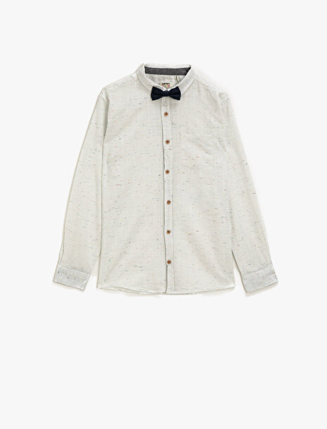 Koton Erkek Çocuk Pamuklu Papyonlu Uzun Kollu Gömlek