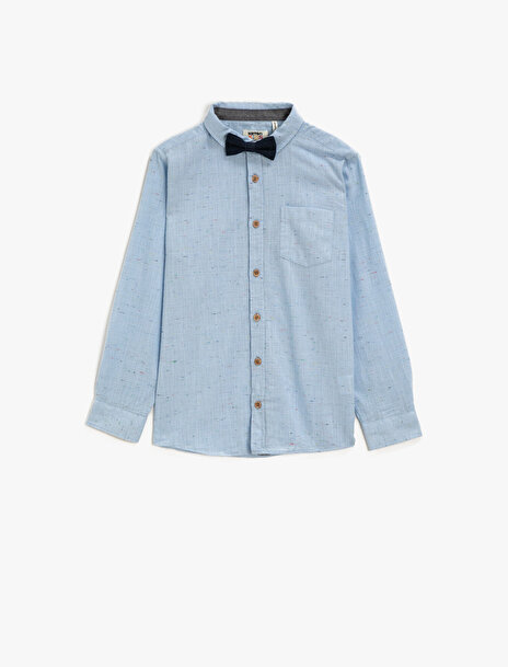 Koton Erkek Çocuk Pamuklu Papyonlu Uzun Kollu Gömlek