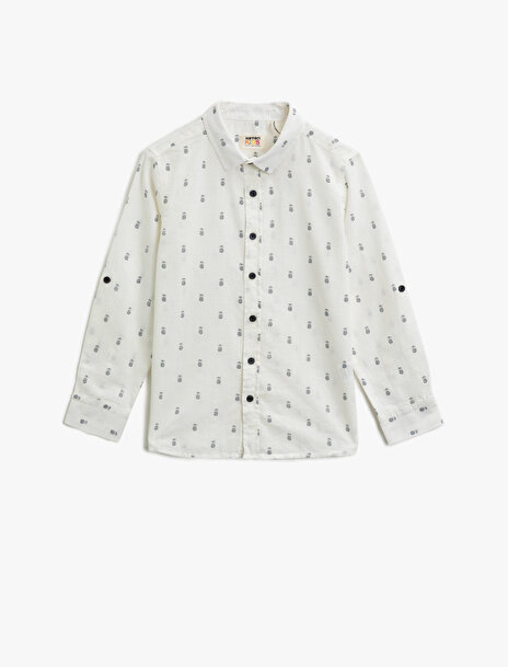 Koton Erkek Çocuk Klasik Yaka Uzun Kollu Pamuklu Desenli Gömlek Koton Erkek Çocuk Klasik Yaka Uzun Kollu Pamuklu Desenli Gömlek