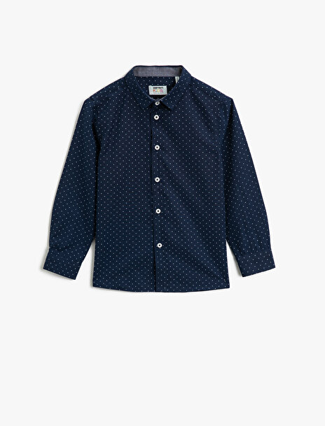 Koton Erkek Çocuk Puantiyeli Uzun Kollu Klasik Yaka Gömlek