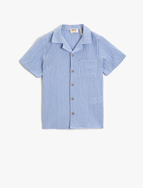 Koton Erkek Çocuk Kareli Gömlek Cepli Pamuklu