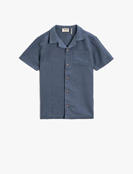 Koton Erkek Çocuk Keten Gömlek Kısa Kollu