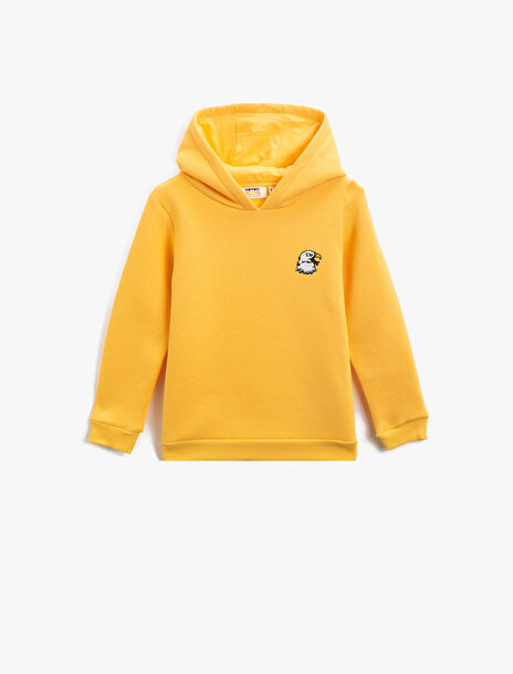 Koton Erkek Çocuk Pamuklu Kapüşonlu İşlemeli Baskılı Sweatshirt