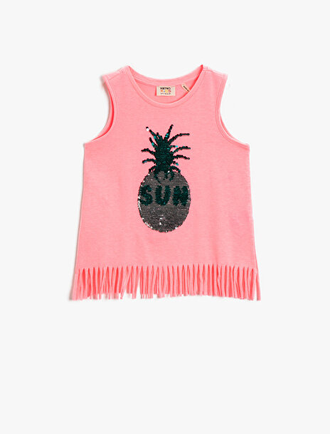 Koton Kız Çocuk Pullu Atlet Pamuklu