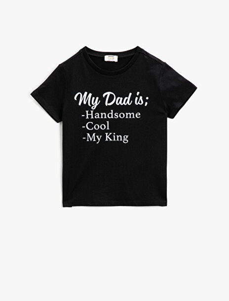 Koton Kız Çocuk Yazılı Tişört Baskılı Kısa Kollu Pamuklu