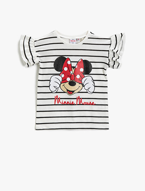 Koton Kız Çocuk Minnie Mouse Tişört Lisanslı Pamuklu
