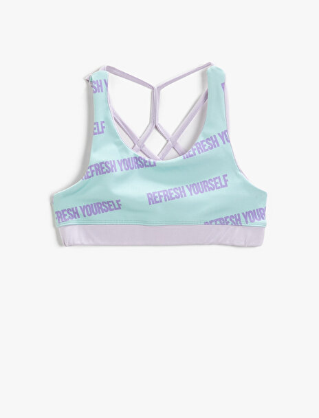 Koton Kız Çocuk Baskılı Kısa Spor Atlet Sırt Detaylı