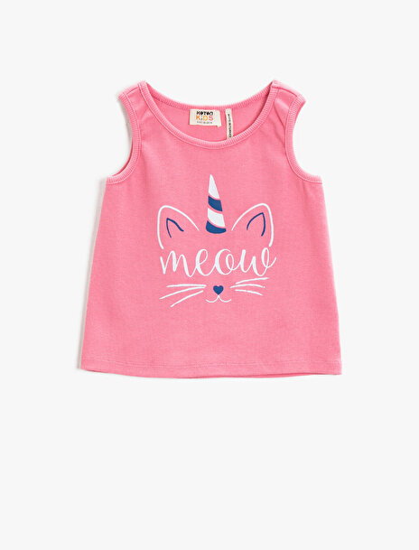 Koton Kız Çocuk Kadi Baskılı Atlet