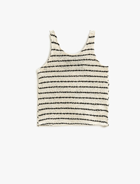 Koton Kız Çocuk Kroşe Kolsuz Üst Bisiklet Yaka