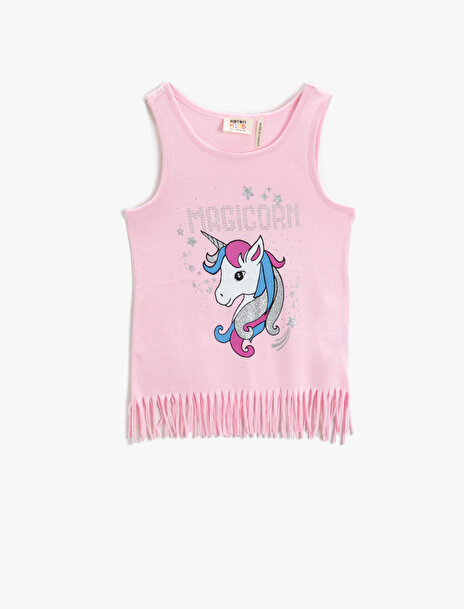 Koton Kız Çocuk Unicorn Baskılı Atlet Pamuklu Bisiklet Yaka Koton Kız Çocuk Unicorn Baskılı Atlet Pamuklu Bisiklet Yaka