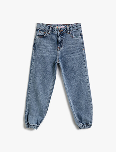 Koton Kız Çocuk Normal Bel Pamuklu Jogger Jean Pantolon Koton Kız Çocuk Normal Bel Pamuklu Jogger Jean Pantolon