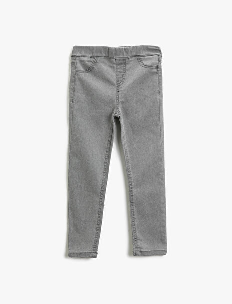 Koton Kız Çocuk Ultra Strech Jean Görünümlü Pamuklu Tayt