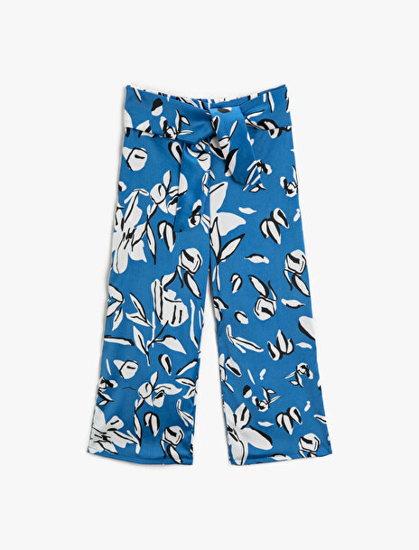 Koton Kız Çocuk Desenli Pantolon Kuşaklı