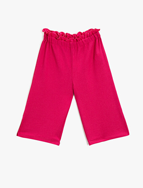 Koton Kız Çocuk Geniş Paça Pantolon Fitilli
