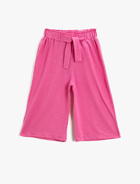 Koton Kız Çocuk Bol Kesim Pantolon Bol Paça Beli Bağlamalı