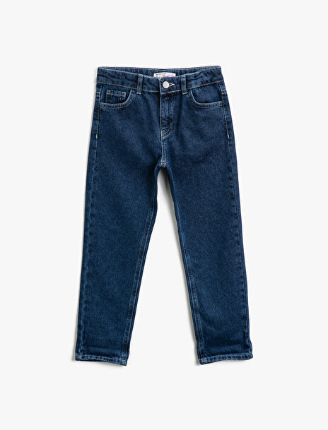 Koton Kız Çocuk Pamuklu Cepli Jean Pantolon